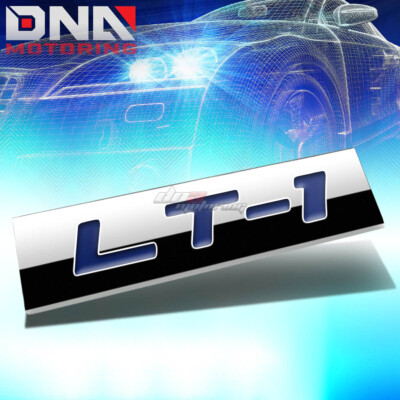 ALUMINUM STICK ON 3D POLISHED BLUE LETTERS LT1 DECAL EMBLEM TRIM BADGE ...