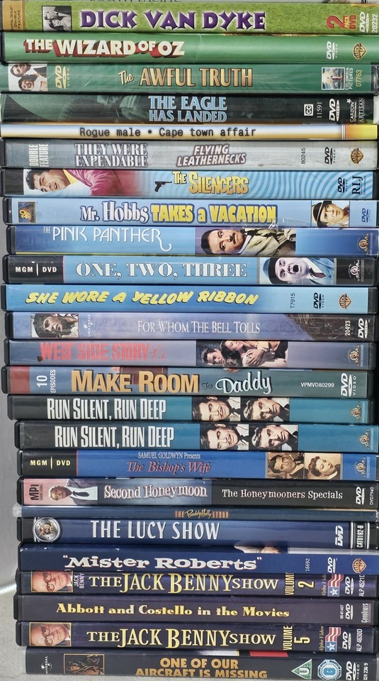 Lot of 100+ Dvd Classic Golden Era Cinema Hepburn Hitchock Elvis Gable ...