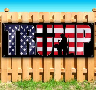 TRUMP KNEELING CROSS Advertising Vinyl Banner Flag Sign Many Sizes ...