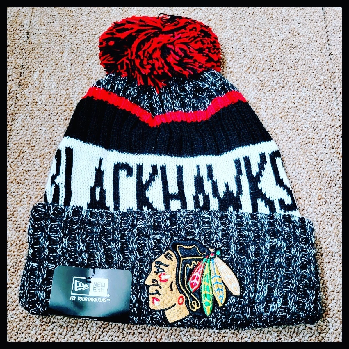 CHICAGO BLACKHAWKS NHL HOCKEY BEANIE HAT. | eBay