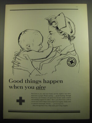 1960 Red Cross Ad - Good things happen when you give | eBay