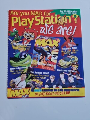 Playstation Max Magazine Promo Ps1 ADVERT GAME POSTER ART 9X11" | eBay UK