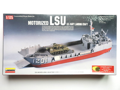 Lindberg 1:125 Motorized LSU US Navy Landing Craft Ship Model Kit 77413 ...