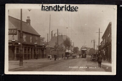 Perry Barr, Birmingham - Tram on Village Road - real photographic ...