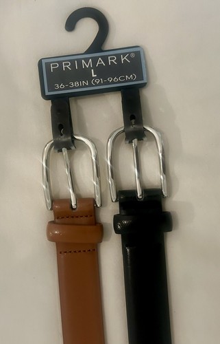 2x Primark Belts Black & Brown Large 36-38in (91-96cm) | eBay