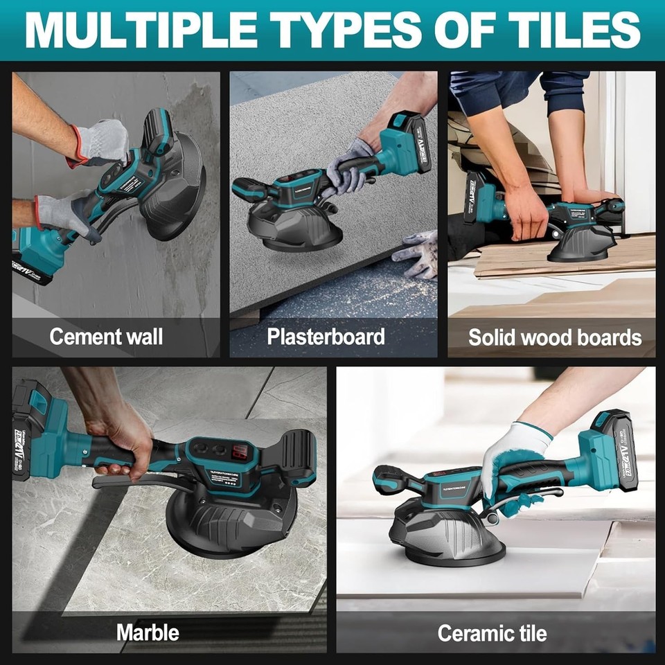 Cordless Tile Vibration Tool, LAKIX Tile Vibration Leveling Machine ...