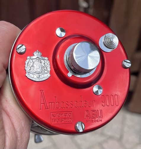 Abu Garcia Ambassadeur 9000 Fishing Reel Red, Made in Sweden Beautiful ...