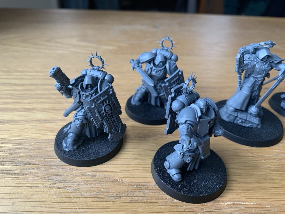 Warhammer 40K Space Marine Dark Angels: Asmodai + 6 Bladeguard Veterans ...