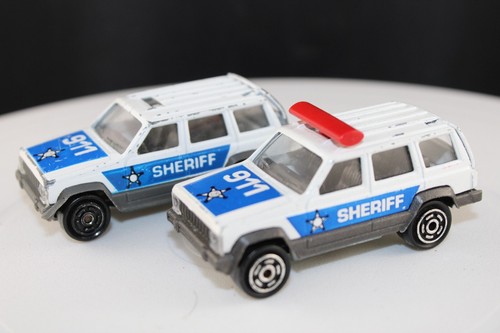 Majorette 1:60s 2 x #224 Jeep Cherokee 4x4 Sheriff - Good Play Worn ...