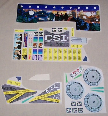 Stern CSI Pinball Machine Playfield Decal Set 802-5000-A2 NOS! Free ...