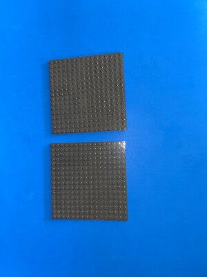 x2 Lego Gray Baseplates Base Plates Brick Building 16 x 16 Dots Dark ...
