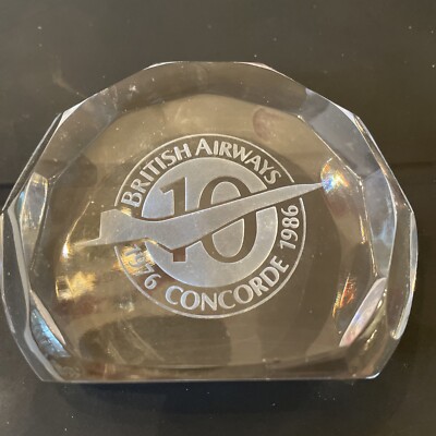 British Airways Concorde 10 Anniversary Paperweight | eBay