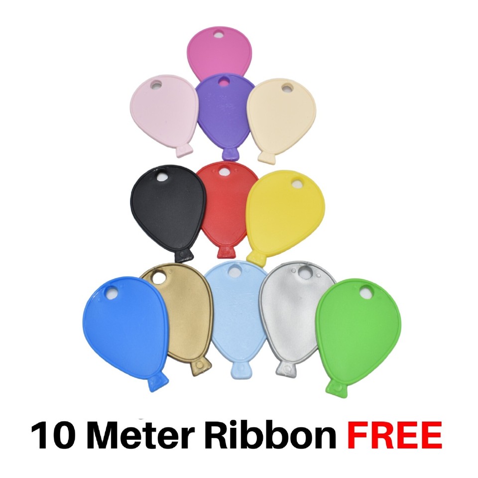 Balloon Weight HELIUM Plastic Heart Weights Quality Ribbons WEDDING ...