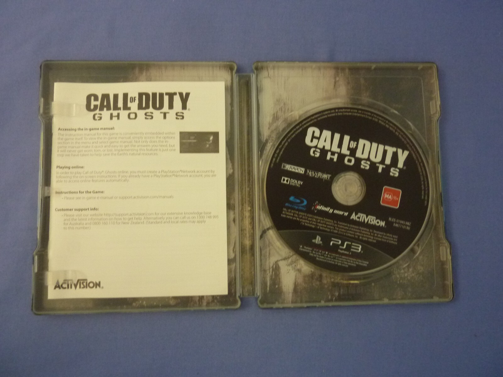 Call of Duty Ghosts Steelbook PS3 Complete with In-game Manual | eBay ...