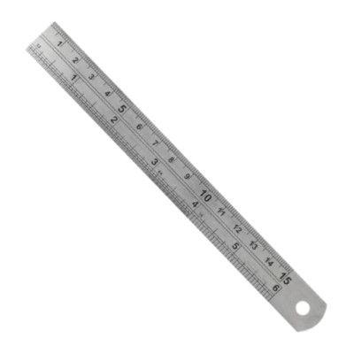 12" x 1", Medical Grade Ruler, Graduated in 1/32" Increments, Flexible ...