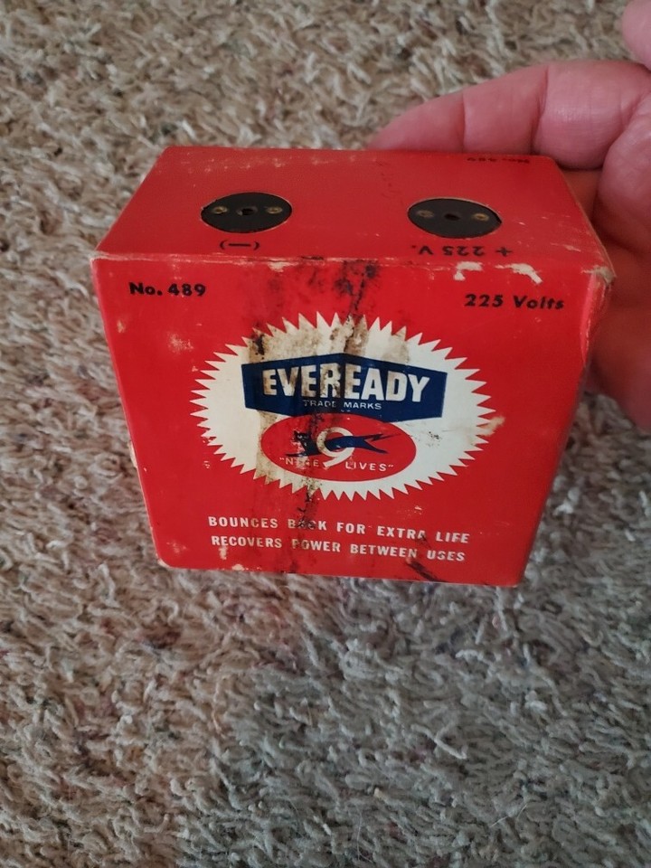 EVEREADY 225 Volts Rare Vintage Photographic Flash Battery No. 489 ...