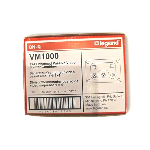 Legrand - OnQ 4 Way Video Module Enhanced Passive 1GHz Video Splitter ...