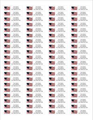 400 Personalized Mailing Address Labels American USA Flag 0.5" x 1.75 ...