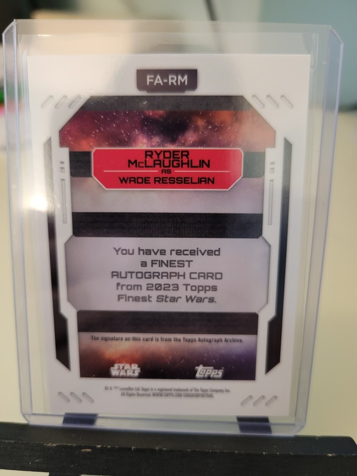 Ryder McLaughlin as Wade Resselian Auto 2023 Topps Star Wars Finest | eBay