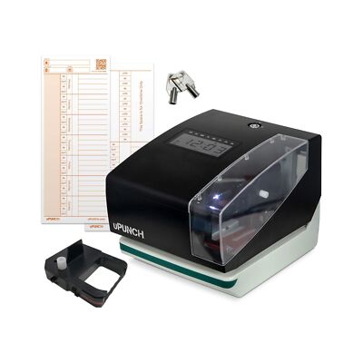 uPunch Digital Time Clock and Date Stamp with 50 Time Cards, 1 Ribbon ...