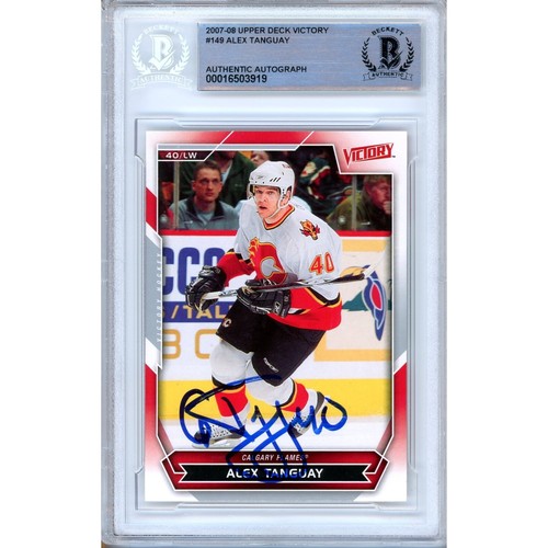 Alex Tanguay Calgary Flames Auto 2007-08 Upper Deck Victory Signed BAS ...