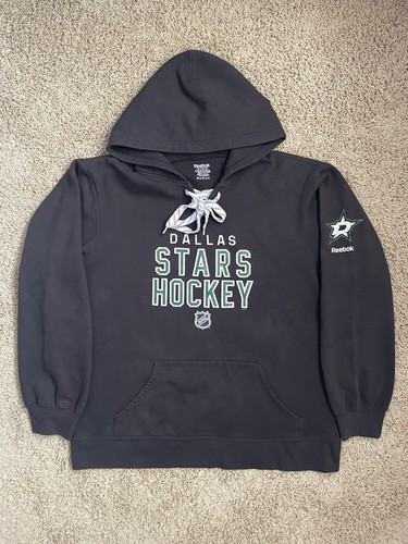Reebok NHL Dallas Stars Black Jersey Style Pullover Hoodie Size XL | eBay