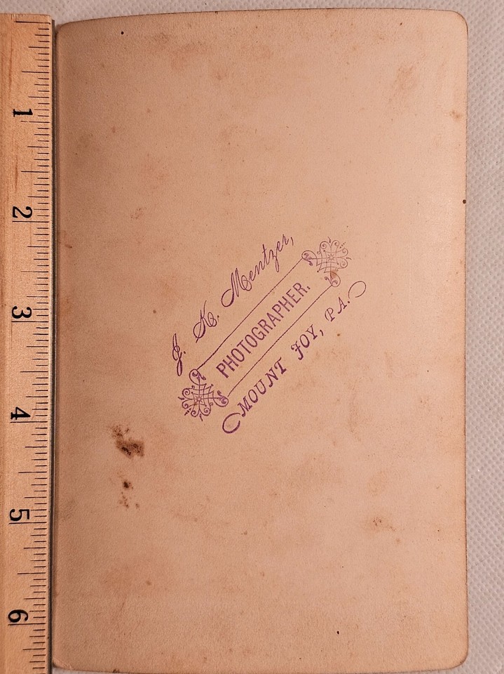 Antique Cabinet Card- Man Mentzer Studio Mount Joy, PA | eBay