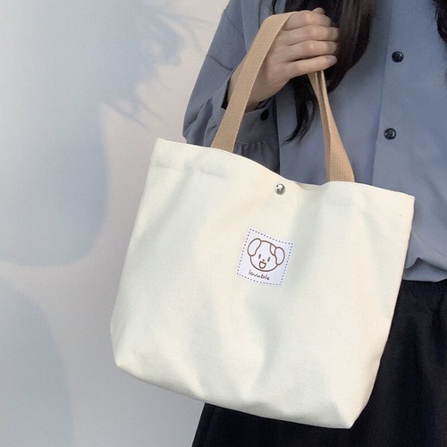 New Fashion Canvas Women's Handbag Cute Travel Picnic Food Bag Lunch ...