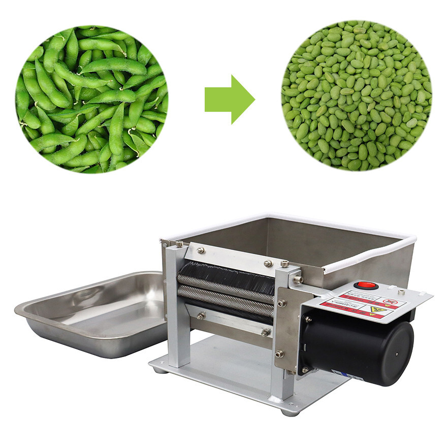 OPEN BOX! 220V Electric Pea Peeling Machine Edamame Sheller 40W 8-15KG ...
