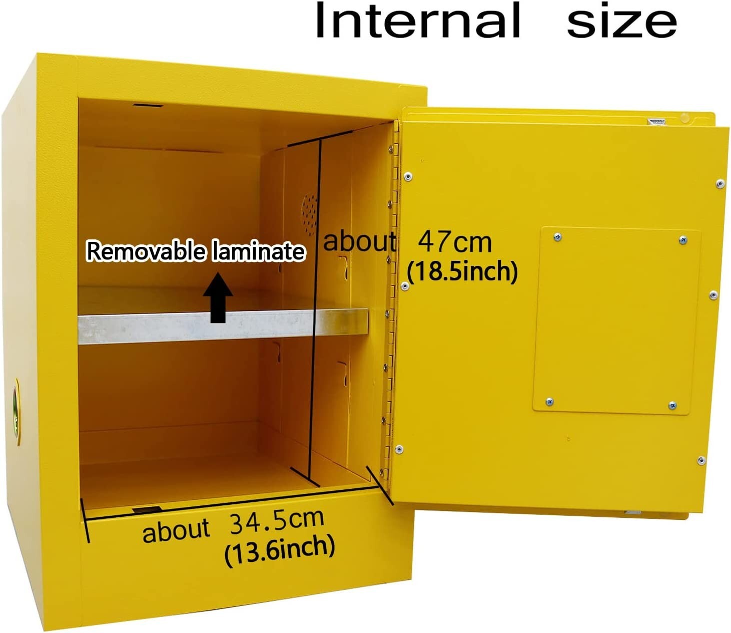 16Gallon 17x17x22 inFlammable Cabinet, Galvanized Steel Safety Cabinet ...