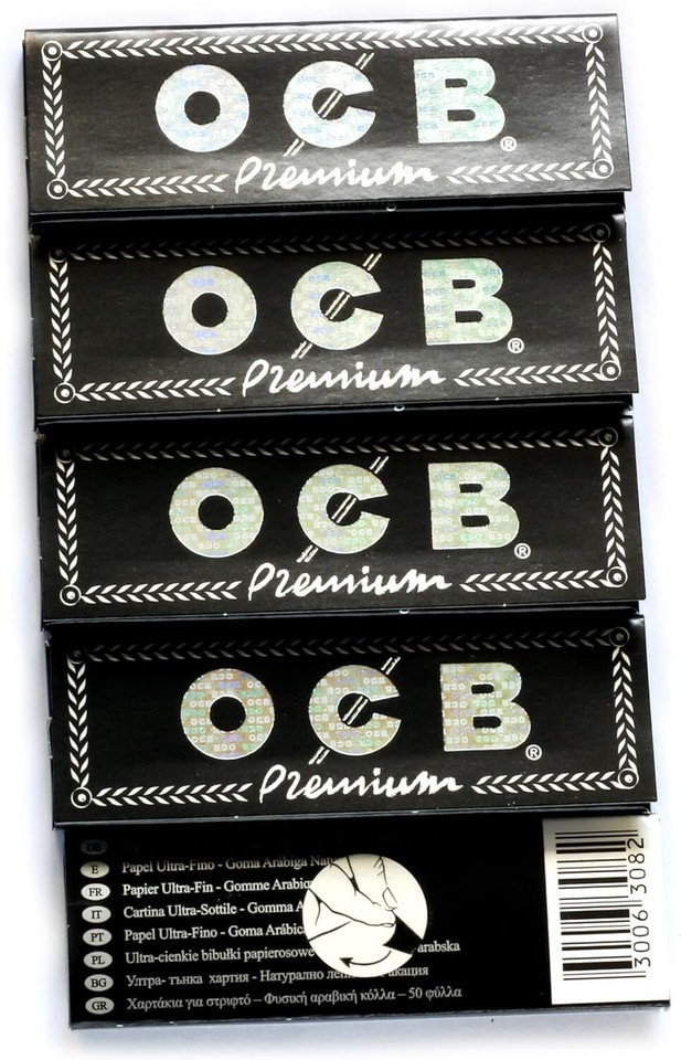 OCB PREMIUM BLACK Regular Smoking Cigarette Rolling Paper Standard 10 ...