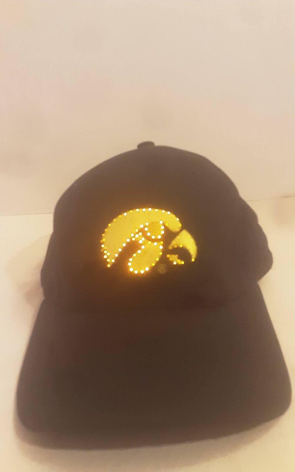 Iowa Hawkeyes Fiber Optic Hat, ,Black+Gold,Hawkeyes Logo | eBay