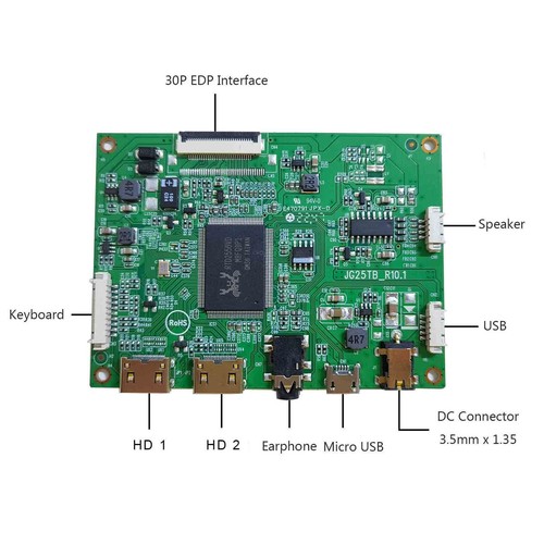 HD-MI Mini LCD Controller Board Work for 11.6 13.3 14 15.6 17.3 in ...