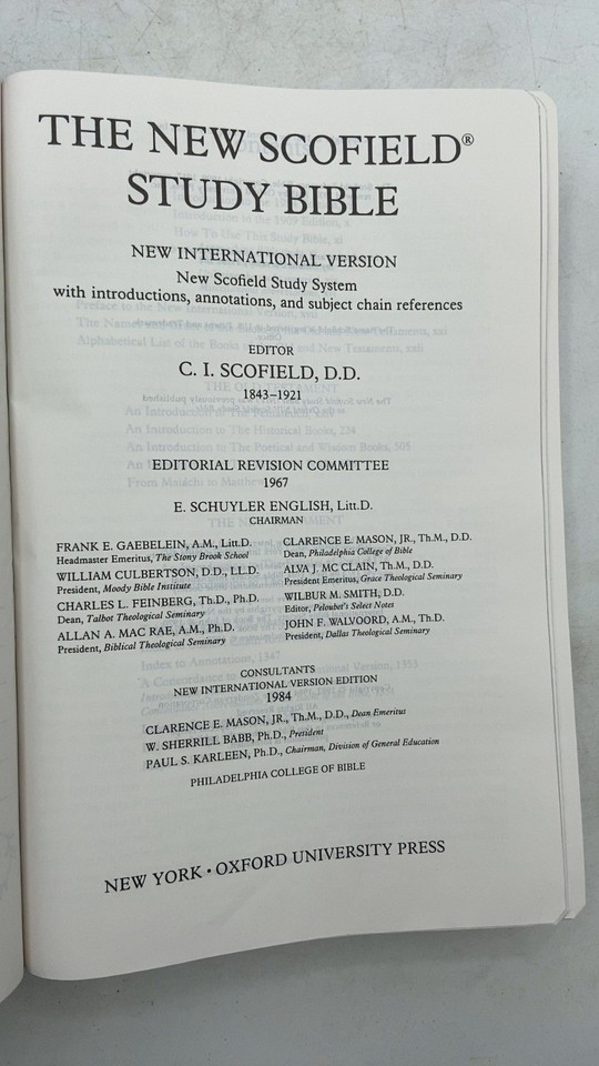 The New Scofield Study Bible C. I. Scofield, D.D. Hardcover New ...