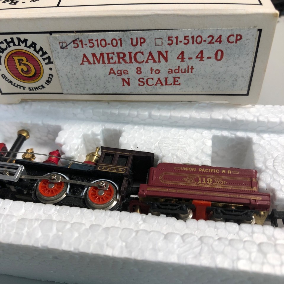 Vintage Bachmann N Scale No. 515100 American 4-4-0 & Tender Union ...