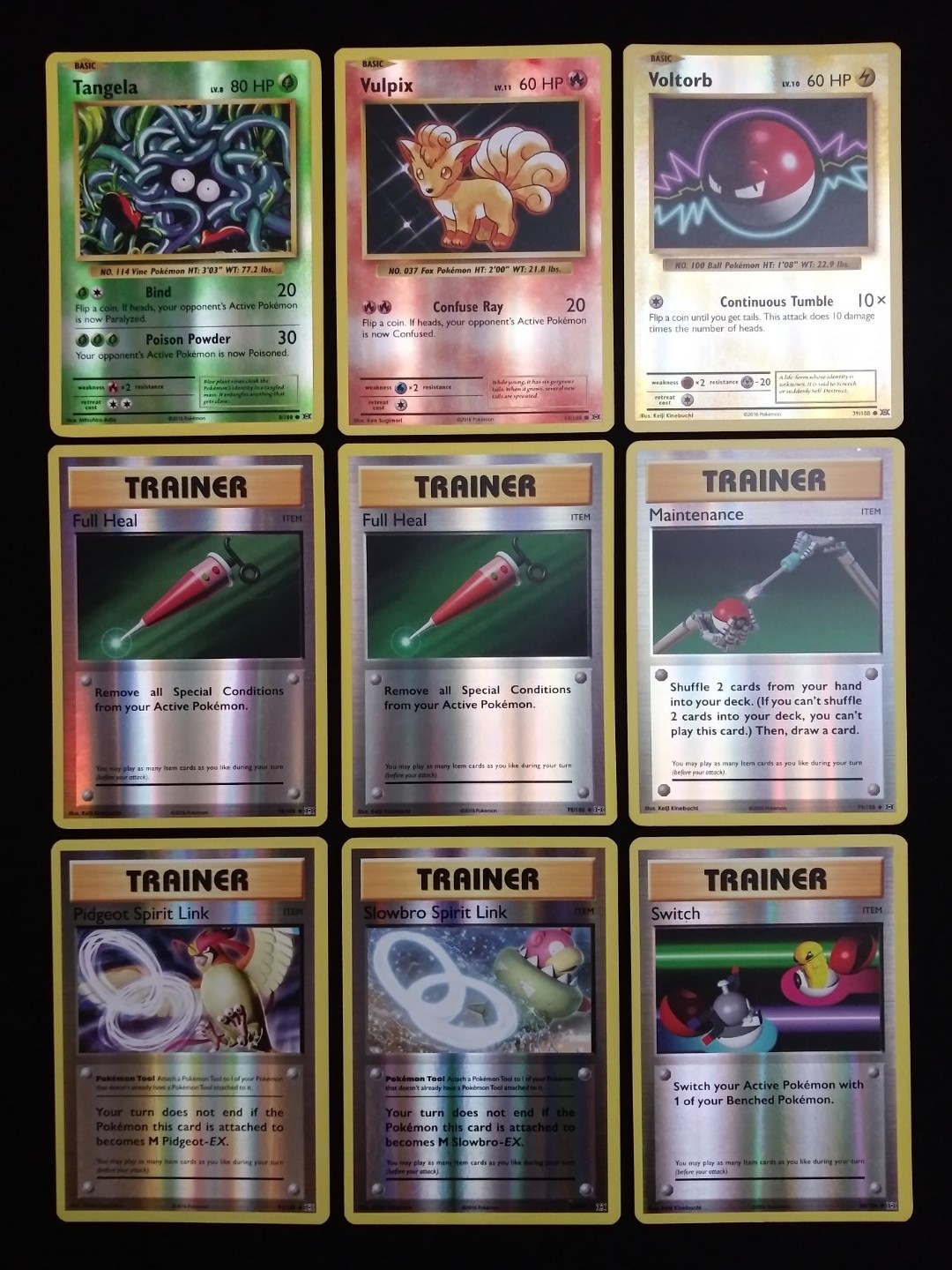 VLP Lot Of 9 XY Evolutions Reverse Holo 2016 Pokemon Cards Commons ...