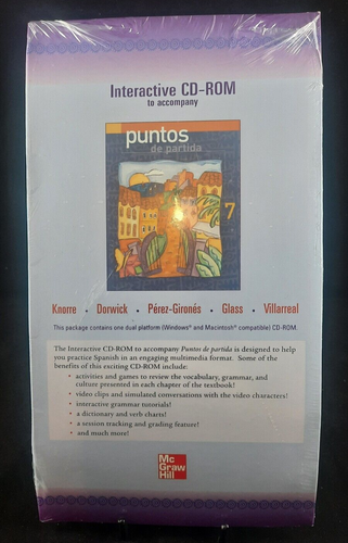 Interactive CD-ROM to accompany puntos de partida - McGraw Hill (Sealed ...