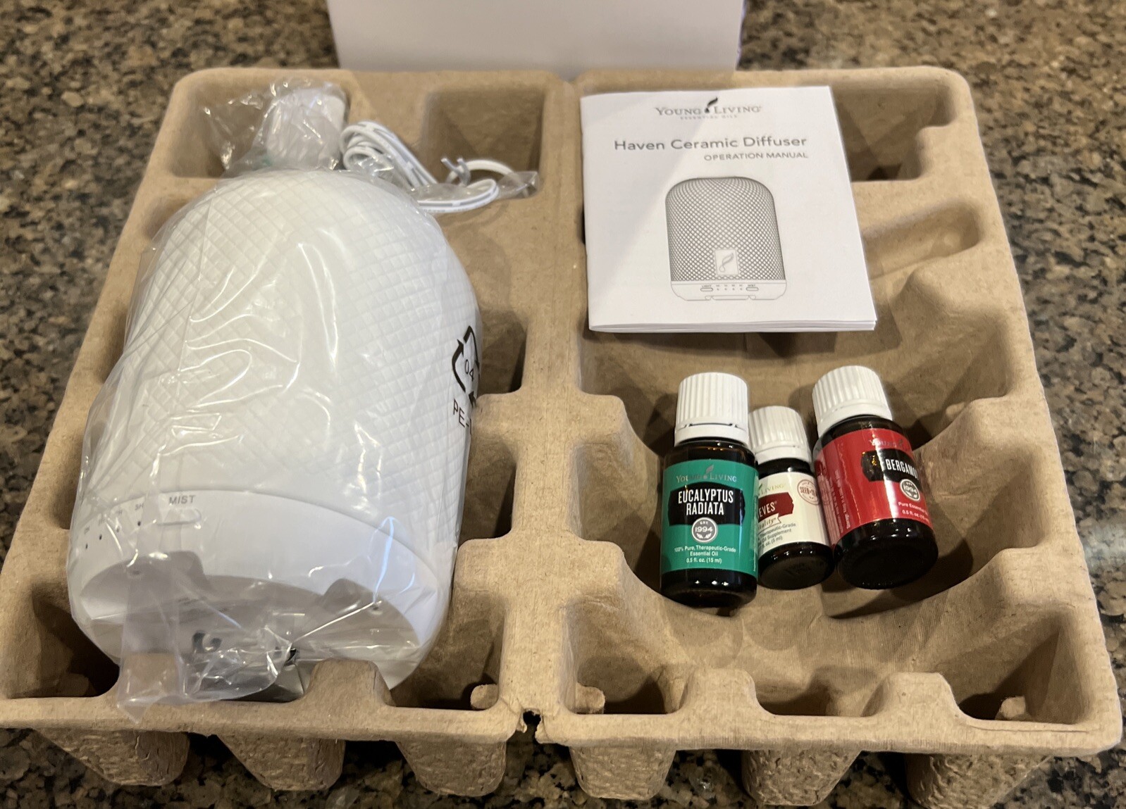 Brand New Young Living Essential Oil Haven Ceramic Diffusers & Wax ...