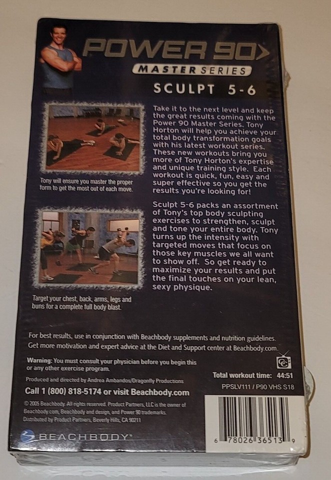 Tony Horton Power 90 Master Series Sculpt 5-6 VHS | eBay