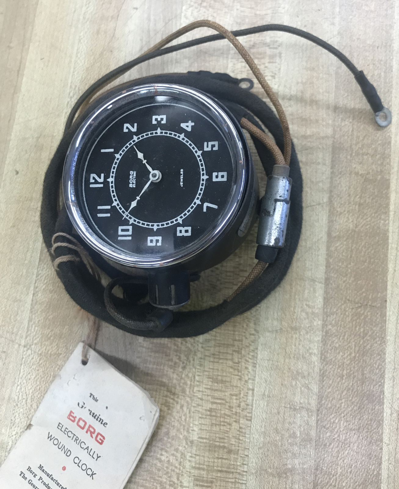 1930’s George W. Borg Corp Electric Dash Clock NOS SR5 | eBay