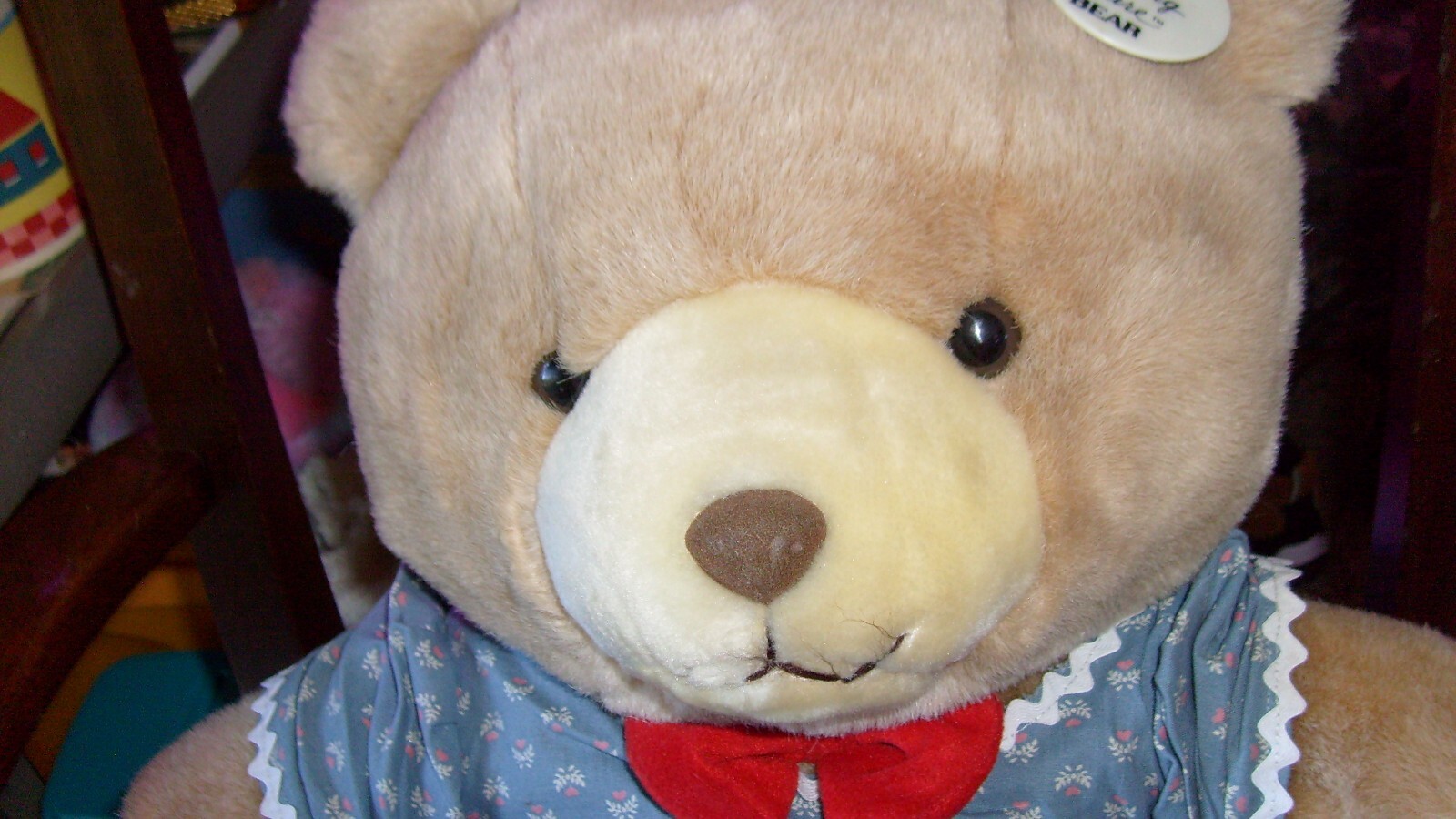 Huge Vintage Gerber Collectible Teddy Bear Homemade Apron Stuffed Plush ...