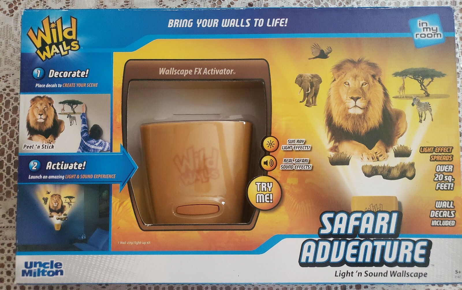 Uncle Milton Wild Walls SAFARI ADVENTURE, Light and Sound Room Decor ...