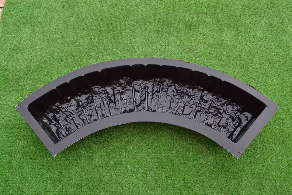Concrete molds round edge stone log edging border garden curbs sold 2 ...