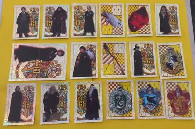 🔥HARRY POTTER PHILOSOPHER'S STONE🔥 2001 PANINI FULL SET OF 18 RARE HOLO ...