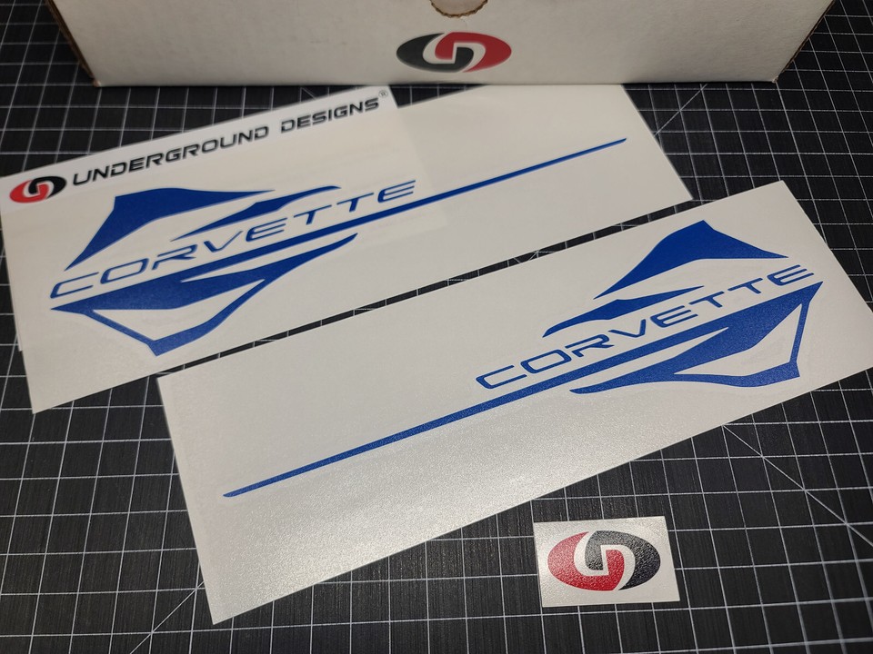 Stingray Corvette Decals (2pk) C8 Style Racing Accent Stickers 2020-25 ...