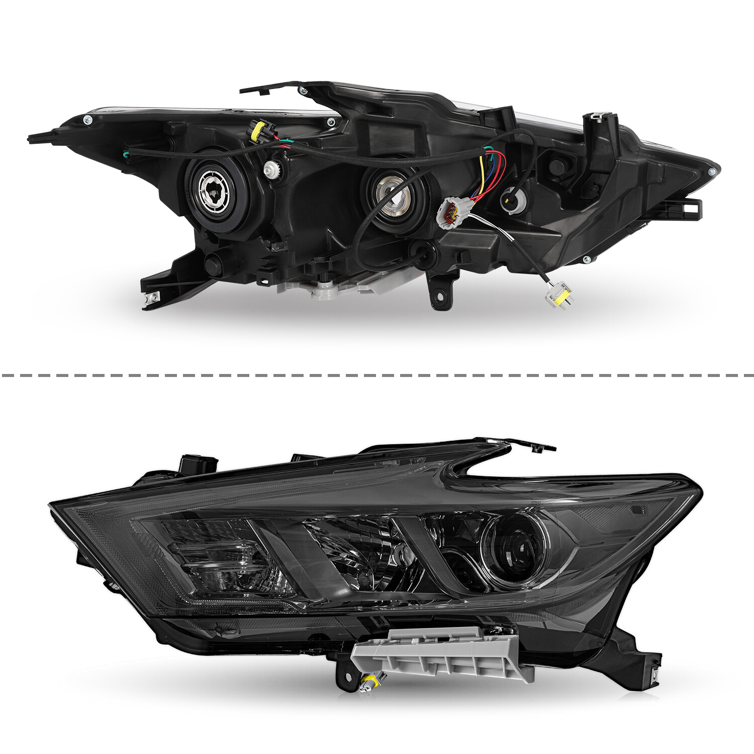 For 2016-2018 Nissan Maxima S SL SV LED DRL Smoke Headlights Clear ...