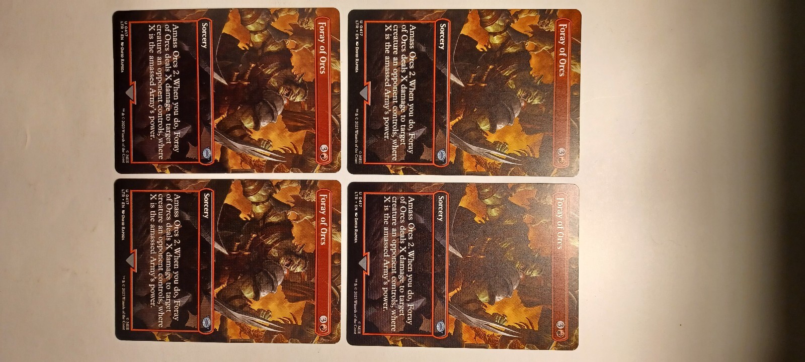 MTG Foray Of Orcs X 4 - *Alternative Art* Uncommon, NM | eBay