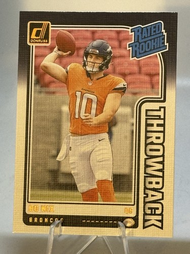 2024 Donruss Throwback Rated Rookie Bo Nix | eBay
