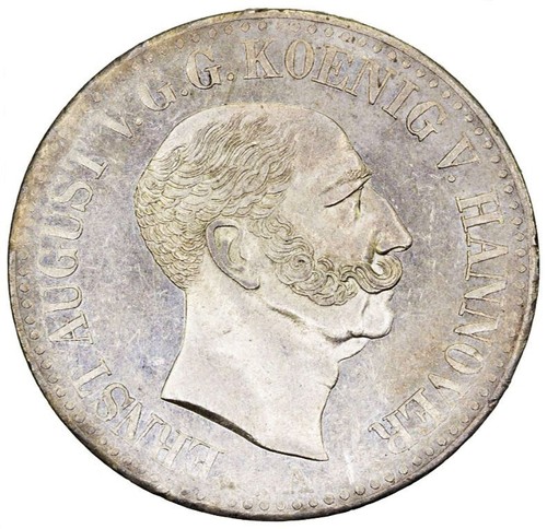1844 A Silver Hannover German States Thaler Ernst August I Coin Choice ...