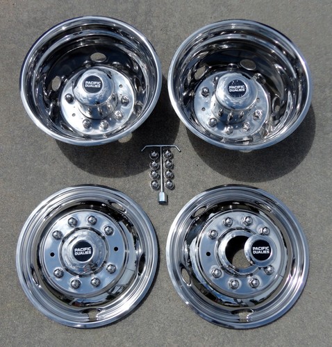 FORD F450 F550 19.5" 2005-2026 10 LUG Dually Wheel Simulators 4WD POP ...